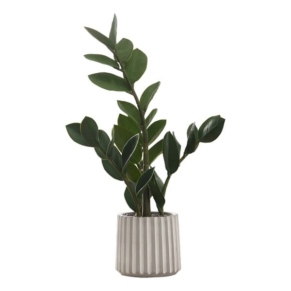 Artificial Plant, 20" Tall, Zz, Indoor, Faux, Fake, Table, Greenery ...