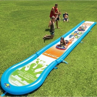 WOW Sports Single Lane Backyard Lawn Slide with Attached Pool (21-2160 ...