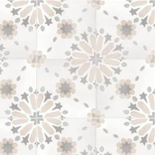 The Tile Life Dahlia 6 x 6 Floral Matte Porcelain Floor and Wall Tile ...