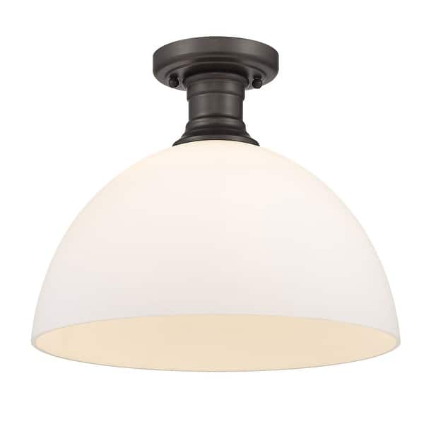 Golden Lighting Hines 14" Wide Semi-Flush Ceiling Fixture - Bed Bath ...