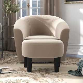 Upholstered Bucket Chair with 360 Degree Rotation Function ...