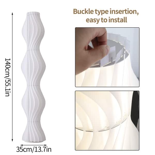 Modern Art Grass Skirts LED Floor Lamps 3 Colors Dimmable Tall Lamp ...