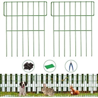 10 Pack Animal Barrier Fence,Rustproof Metal Defense Fence Border, Dog ...