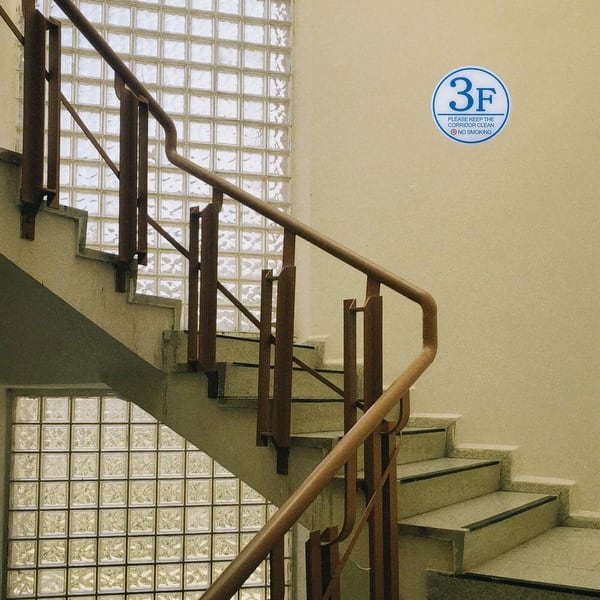 3F Floor Number Sign Acrylic Self-Adhesive Building Marking Sticker ...