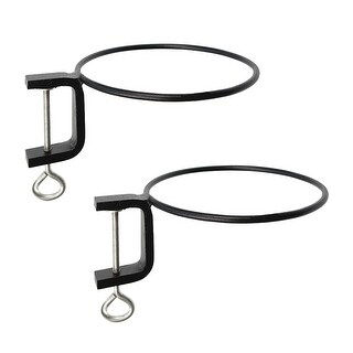 Achla Designs Set of 2 Clamp-On Flower Pot Holder Ring Brackets, 8 Inch ...