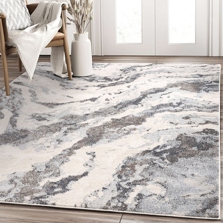 Abani Rugs Sahara SAH100A Greige Grey Abstract Mountain Area Rug - Bed ...