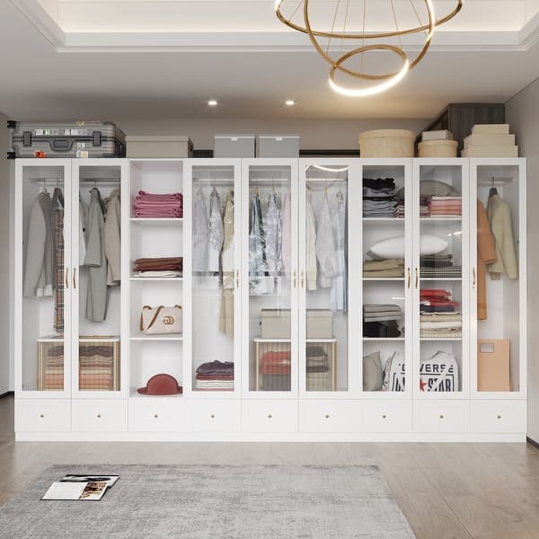 Multi-Unit Wardrobe Versatile Storage Solutions Armoires Cabinet White ...