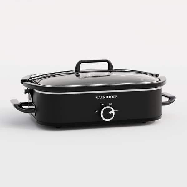 Magnifique 4-Quart Rectangle Casserole Slow Cooker, Black - Bed Bath ...