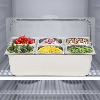 Ice Food Serving Display Tray Buffet with Clear Roll Top Cover - Bed ...