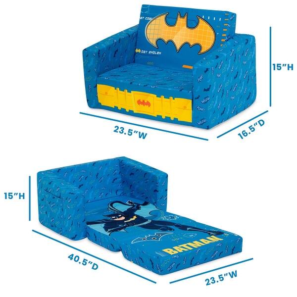 Batman Cozee Flip-Out Chair - 2-in-1 Convertible Chair to Lounger for ...