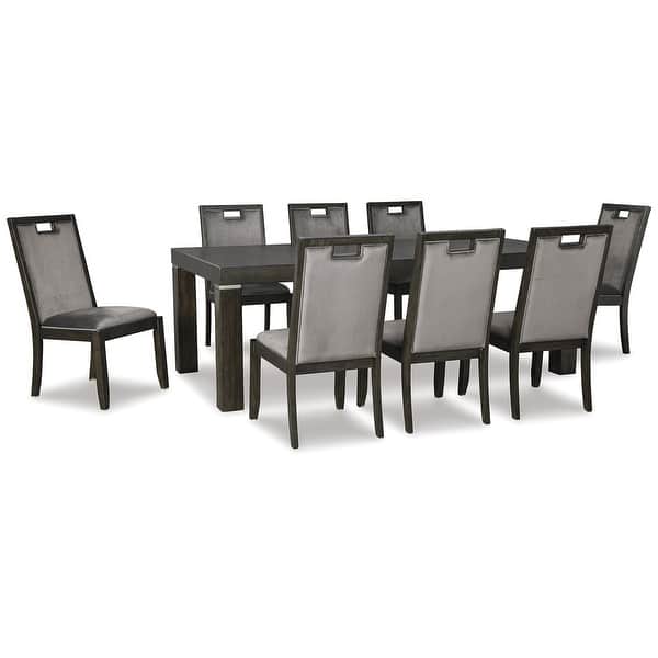 Signature Design by Ashley Hyndell Dark Brown 9-Piece Dining Package ...
