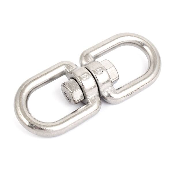 Unique Bargains 8mm Thickness 304 Stainless Steel Double Eye Swivel ...