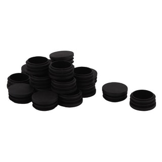 Home Office Plastic Round Table Chair Leg Tube Insert Black 40mm Dia ...