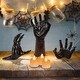 Set of 3 Creepy Reaching Hands Wall Decor with Lighted Candles, Gothic ...