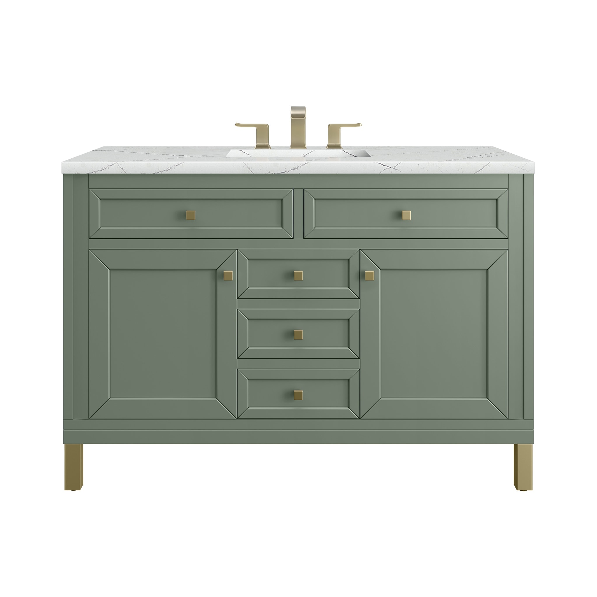 James Martin Vanities Brittany 36" Single Vanity, Smokey Celadon - Bed ...