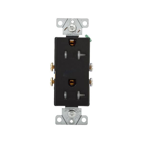 20 AMP Rectangle Black Electrical Receptacle Plastic-Aluminum American ...