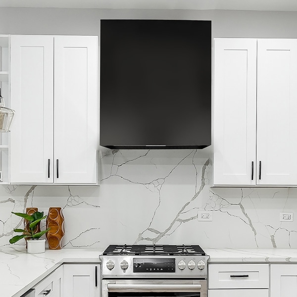 36 inch Wall Mount Range Hood600 CFM Vent Hood Baffle Filter LED Light ...