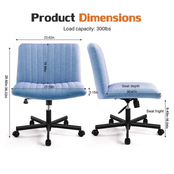 Criss Cross Chair Plus Size Criss Office Chair Sit Cross-legged Armless ...