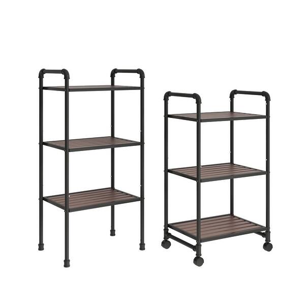 6-story Corner Shelf 4 Wheeled Kitchen Cart Disassembly Storage ...