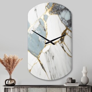 Abstract Geode Gold And White Marble I - Abstract Marble Large Wall ...