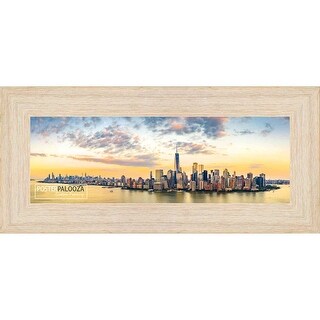 40x14 Frame Light Pine Wood Panoramic Frame with UV Acrylic, Backing ...