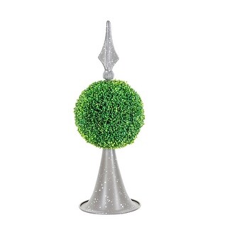 Artificial Boxwood Topiary Sphere on Metal Spire - 17" - Bed Bath ...