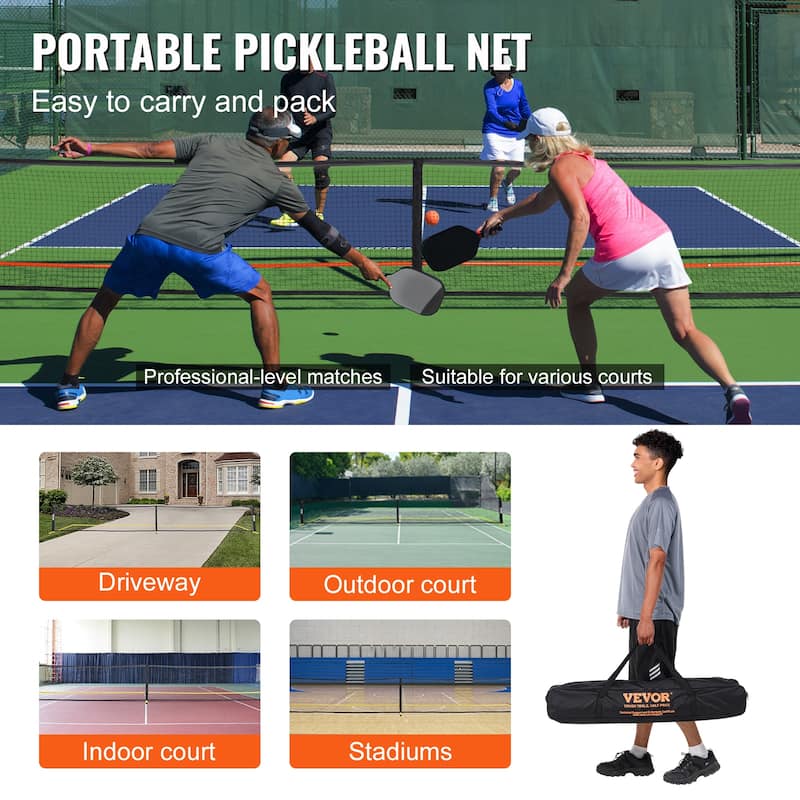 VEVOR Pickleball Net Set,22FT Regulation Size Portable Pickleball ...