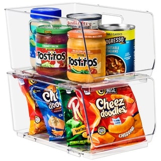 Sorbus Stackable Storage Bins Open Front Clear Acrylic Stackable Bins ...