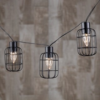 6 Foot Solar Cube Cage Patio String Lights - Bed Bath & Beyond - 42571095