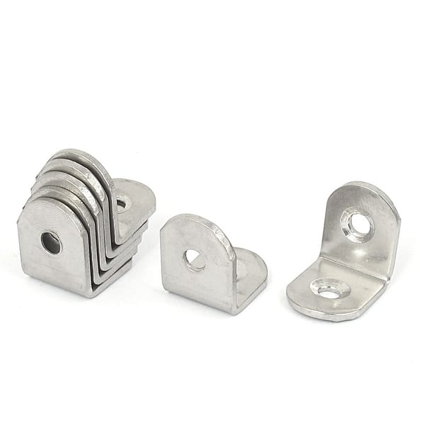 7pcs 20mmx20mm Metal Round End Corner Brace Joint Right Angle Bracket ...