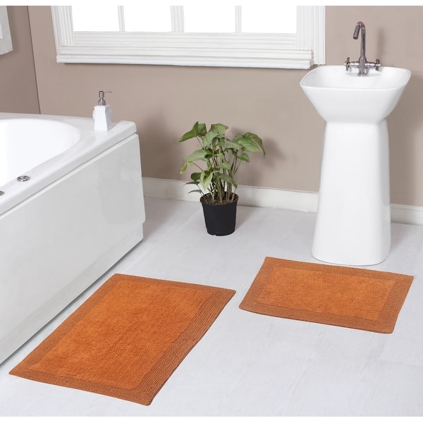 rust colored bathroom runner