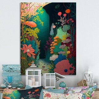 Designart "Bounties And Blooming Wilderness Blessings V" Coastal Canvas ...