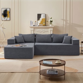 L-Shape Modular Sofa Upholstered Sleeper Couch Sofa Bench Design - Bed ...