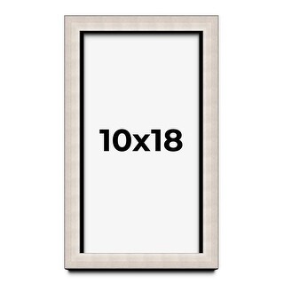 10x18 Shadow Box Frame Silver Real Wood Contemporary Shadowbox Display ...