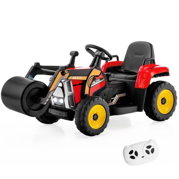 12V Kids Ride on Road Roller with 2.4G Remote Control - 49" x 20" x 21 ...