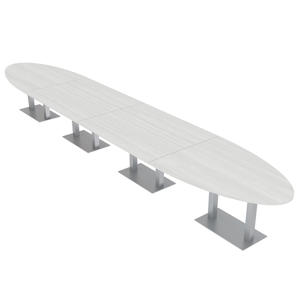12 Person Rectangular Powered Modular Conference Table Metal Bases ...