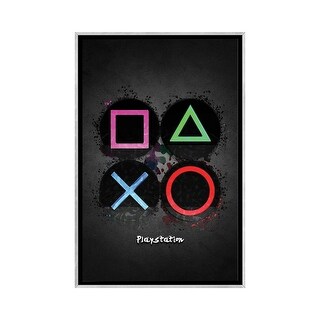iCanvas "Playstation Keys" by Gab Fernando Framed - Bed Bath & Beyond ...