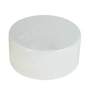 3 in. White Round PVC Sewer Permanent Cap - Bed Bath & Beyond - 39110505