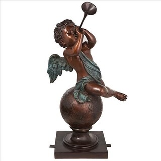 Design Toscano Trumpeting Cherubic Gabriel Bronze Statue - Bed Bath ...