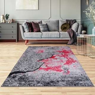 Safir Home Store Rectangular Area Rug for Living Room - 6' x 7' - Bed ...