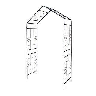 Garden Arch H 94.5'' Metal Triangle Outdoor Steel Trellis - Bed Bath ...