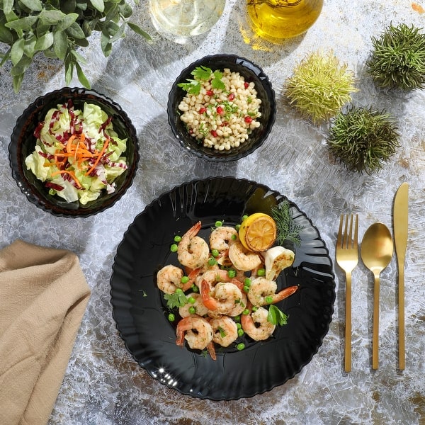 12 Piece Glass Dinnerware Set - On Sale - Bed Bath & Beyond - 38243222