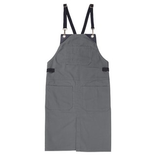 No-Tie Twill Apron 90x66cm Split-Leg Chef Apron with 6 Pockets - Bed ...