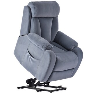 Blue Electric Power Lift Recliner Chair for Elderly, Home Theater ...