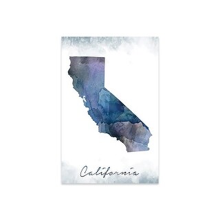 California State Bluish Print On Acrylic Glass by WallDecorAddict - Bed ...