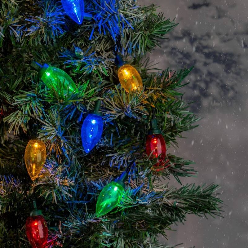 Solar Multi-Colored LED Christmas Bulb String Lights - On Sale ...