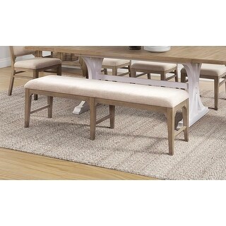 Modern Wood Dining Bench, Kitchen Table Seating, Brown - Bed Bath ...