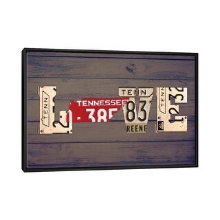 iCanvas "TN State Love" by Design Turnpike Framed Canvas Print - Bed ...