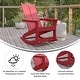 Modern 2-Slat Adirondack Poly Resin Rocking Chair for Indoor/Outdoor ...