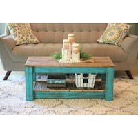 Furniture of America Harrington Farmhouse 48-inch 1-Shelf Coffee Table ...